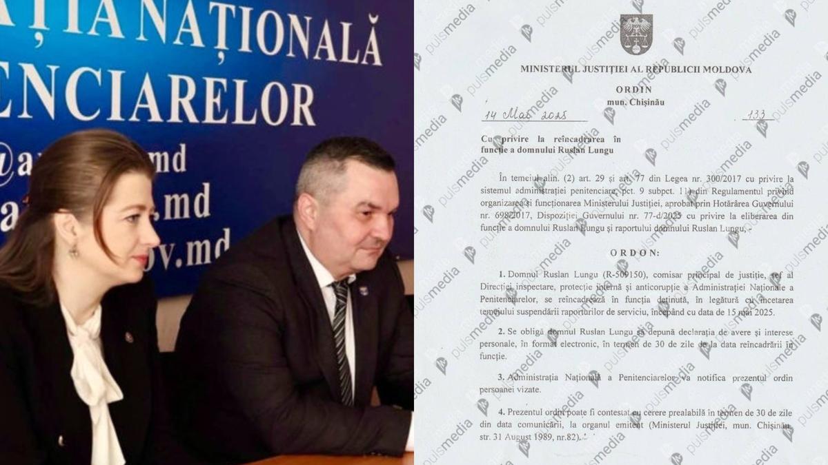 MJ confirmă ordinul semnat de către Veronica Mihailov-Moraru prin care Ruslan Lungu „a fost ...