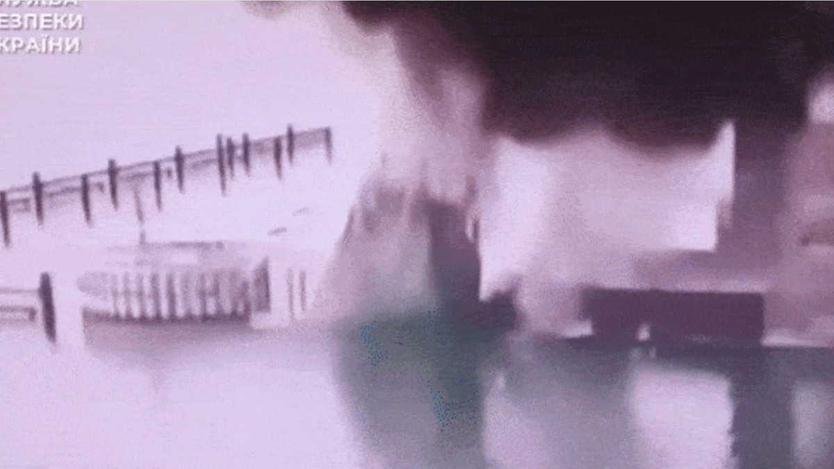 (VIDEO) Atac ucrainean la podul Kerci din Crimeea: SBU a detonat ...